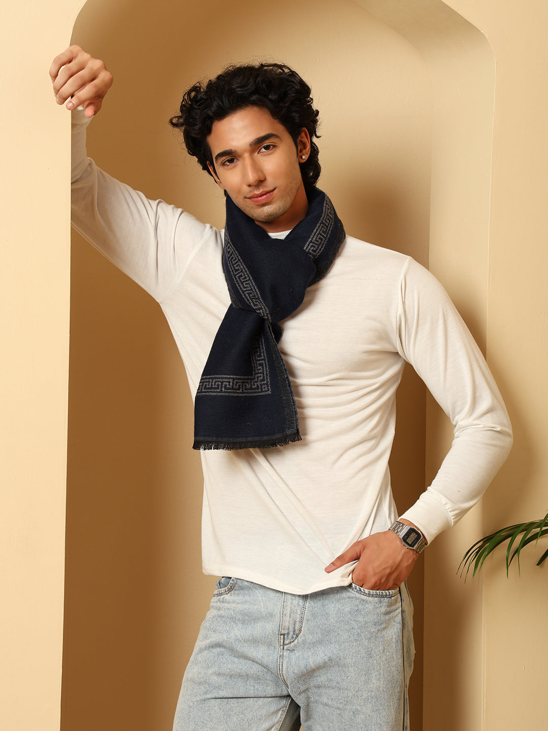 Men’s Warm Woollen Muffler for Winters - Blue – Tweedle